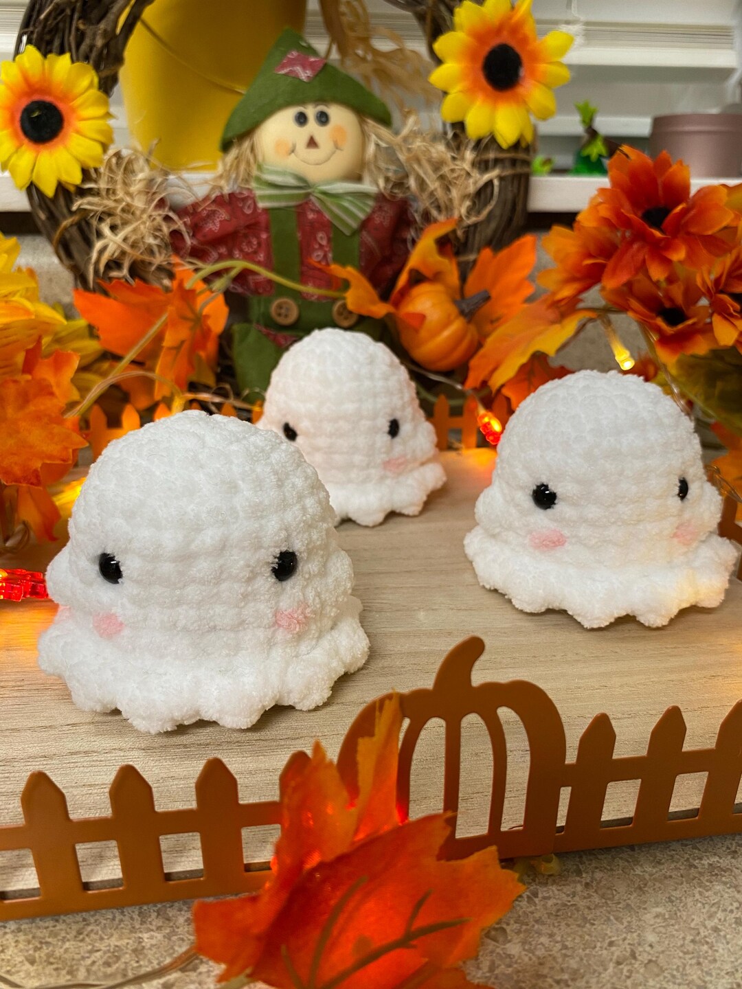 Blushing Ghost Plush Halloween Crochet Ghost Plush Crochet Ghost ...
