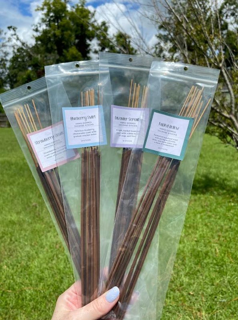 Hand Dipped Incense | Incense Sticks | Choose Your Favorite Scent ...