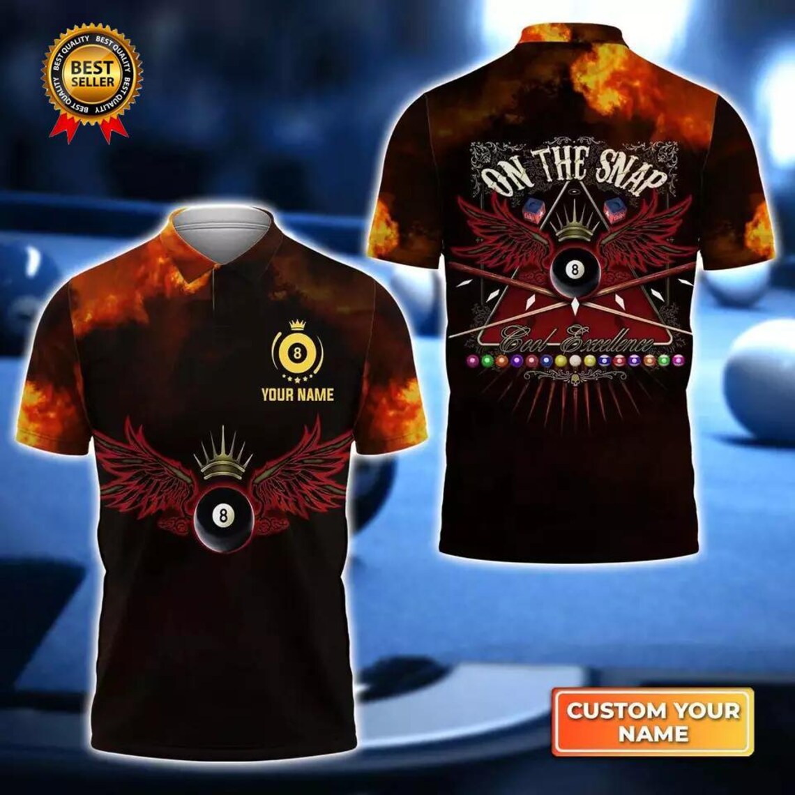 Custom Name Billiards 3D Polo Shirt - Personalized Pool Player Shirt - Etsy