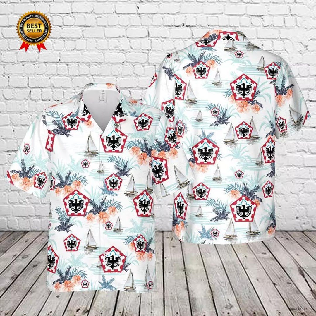 US Army 555th Engineer Brigade Hawaiian Shirt Aloha Beach Shirt All ...