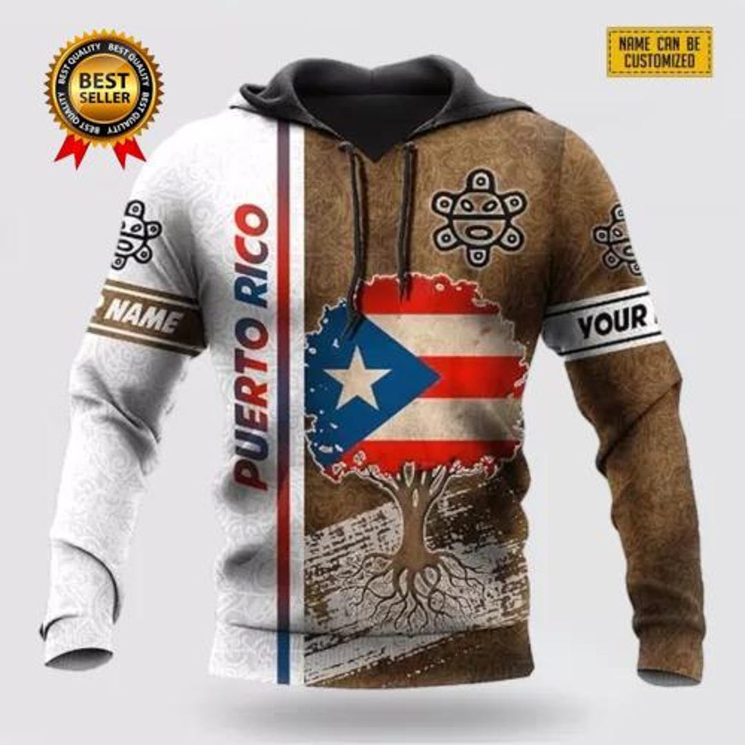 Personalized Puerto Rico Pattern 3D All Over Print Hoodie Shirt for ...