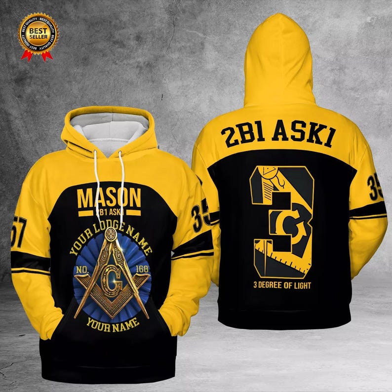 Custom Masonic Hoodie - Personalized Freemason Design - Etsy