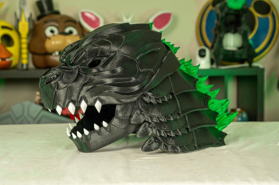 3D Printed Godzilla Cosplay Helmet – Unleash Your Inner Kaiju - Etsy