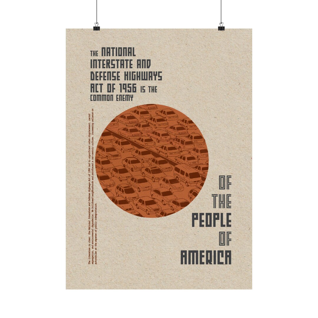 Anti Urban Highway Propaganda Poster (matte Vertical Posters, Retro ...