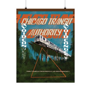 CTA Avoid Congestion Poster, Public Transit, Wall Art Print ...