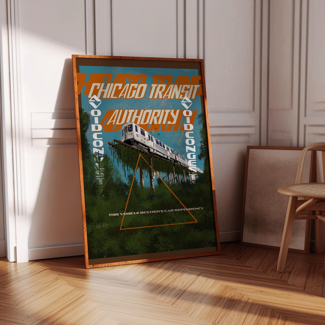 CTA Avoid Congestion Poster, Public Transit, Wall Art Print ...