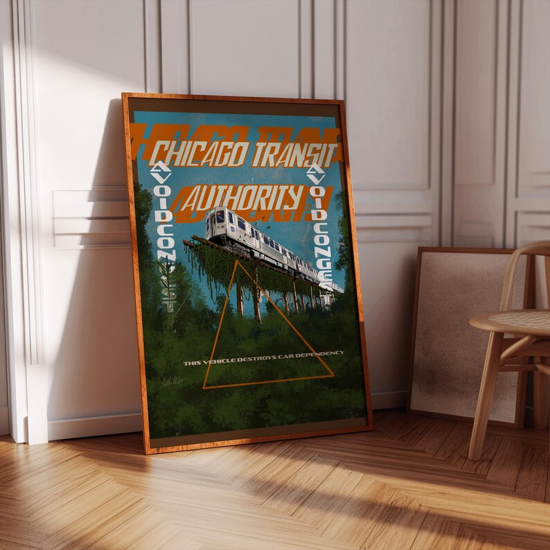 CTA Avoid Congestion Poster, Public Transit, Wall Art Print ...