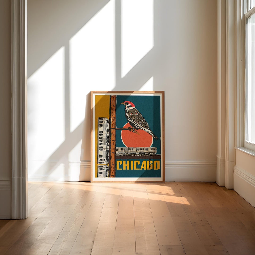 Chicago Bird CTA Print (vintage Style Art Poster, CTA Train Lines) - Etsy