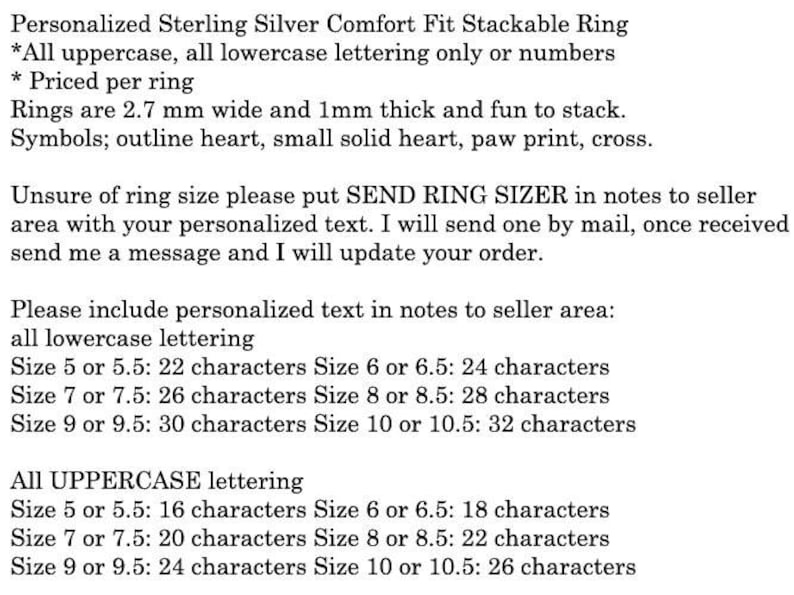 Custom Name Ring Ring With Names Personalized Ring Stacking - Etsy