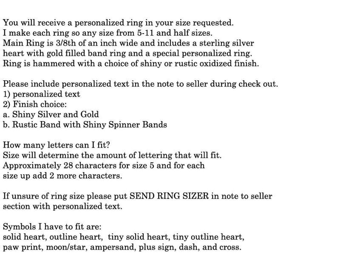 Personalized Spinner Ring Personalized Ring Spinner Ring for | Etsy