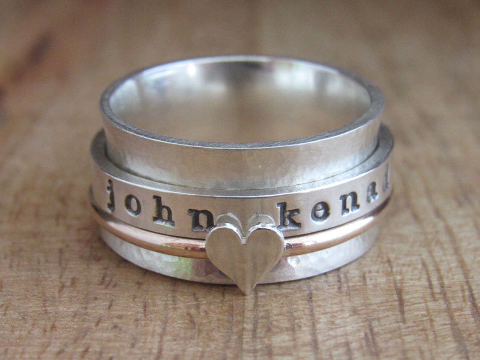 Personalized Spinner Ring Personalized Ring Spinner Ring for - Etsy