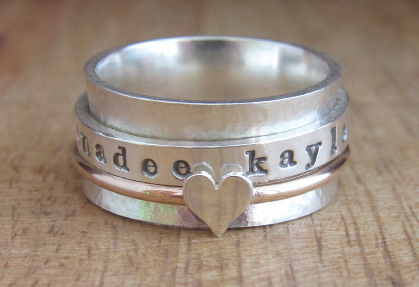 Personalized Spinner Ring Personalized Ring Spinner Ring for - Etsy