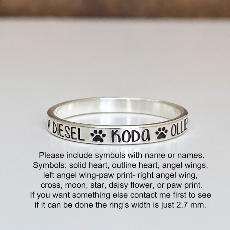 Paw Print Ring Dog Ring Personalized Pet Ring Paw Print - Etsy