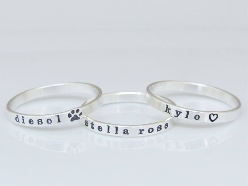 Paw Print Ring Dog Ring Personalized Pet Ring Paw Print | Etsy