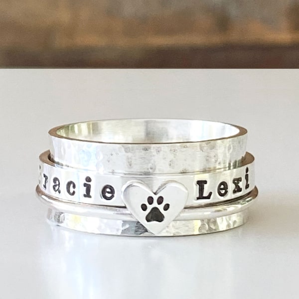 Paw Print Ring - Etsy