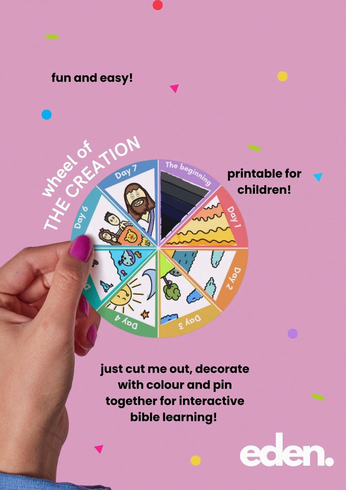 Wheel of the Creation Printable Bible Jesus Children - Etsy