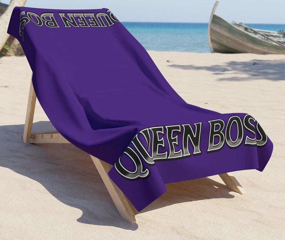 Females Queen Boss Purple Beach Towel - Etsy