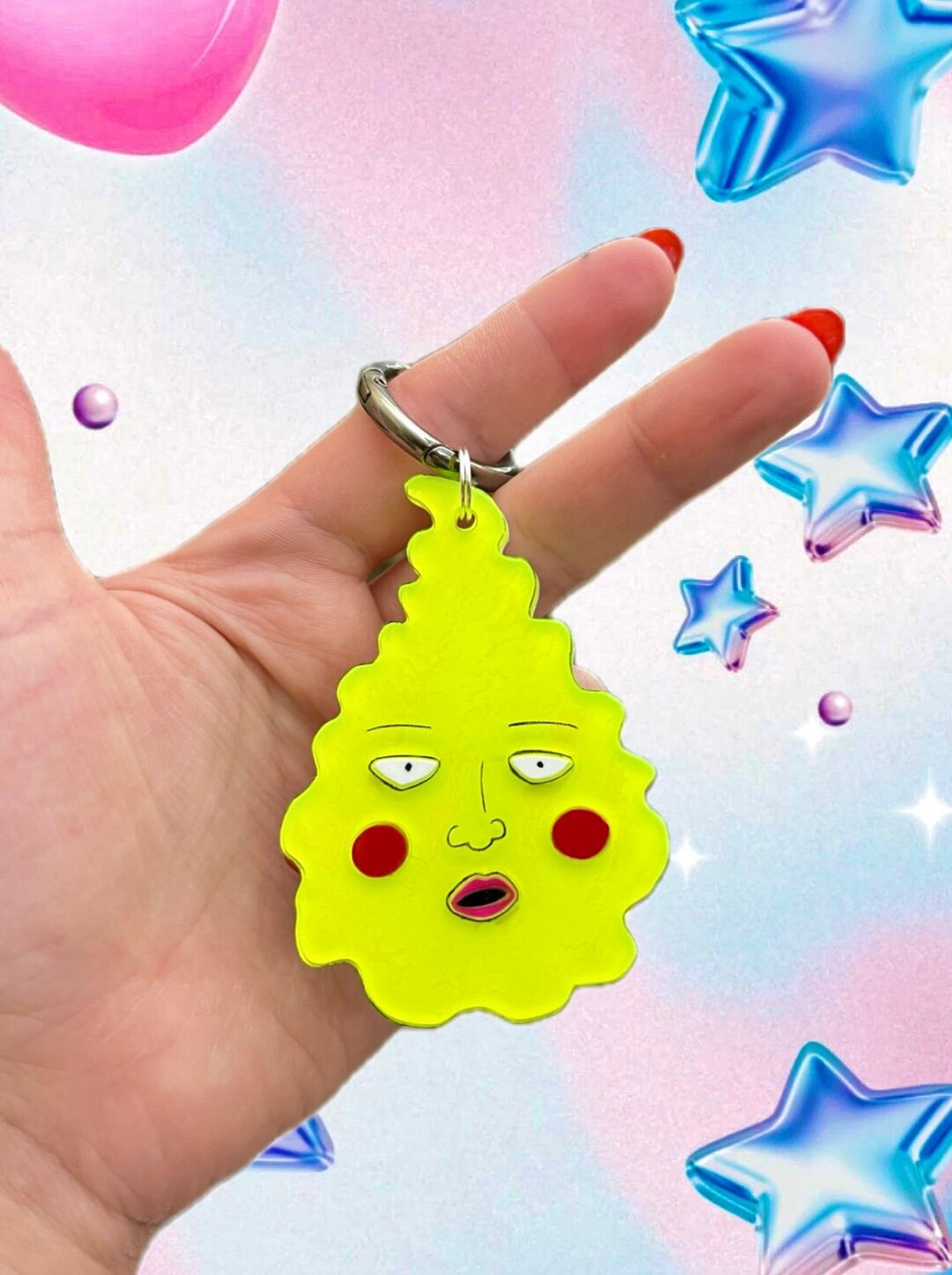 Dimple Keychain Mob Psycho Anime Merch Gifts Otaku Manga Weeb Cosplay ...