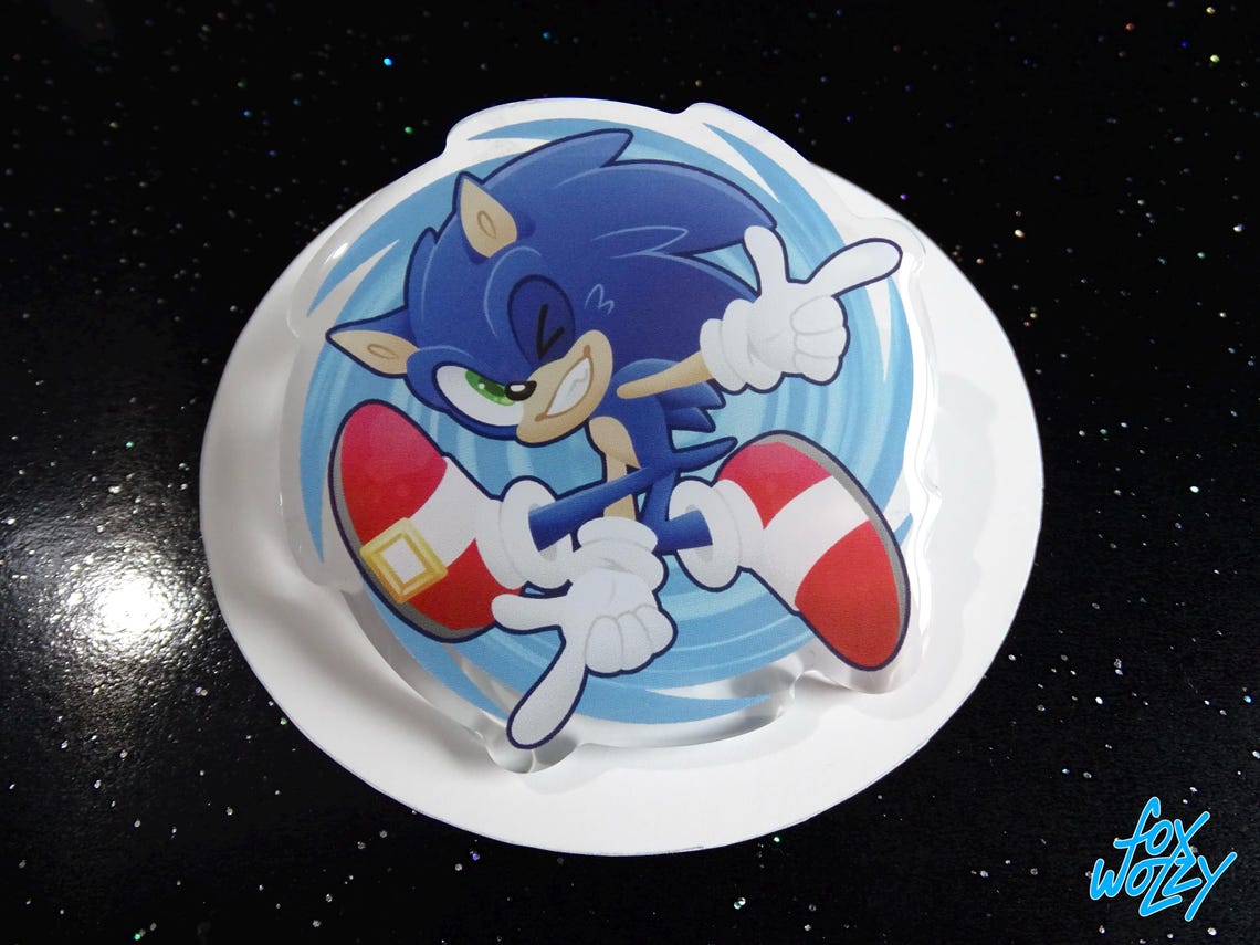 Sonic Adventure Acrylic Pin Badge - Unofficial Fan Merch - Etsy