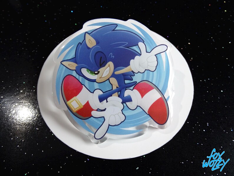 Sonic Adventure Acrylic Pin Badge Unofficial Fan Merch - Etsy