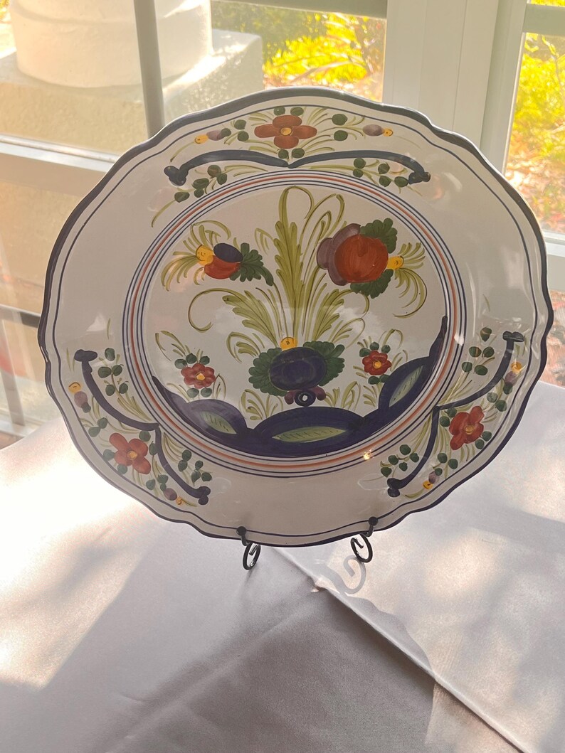 Deruta Italian Pottery Garofano Blue Carnation Plate – Hand-painted ...