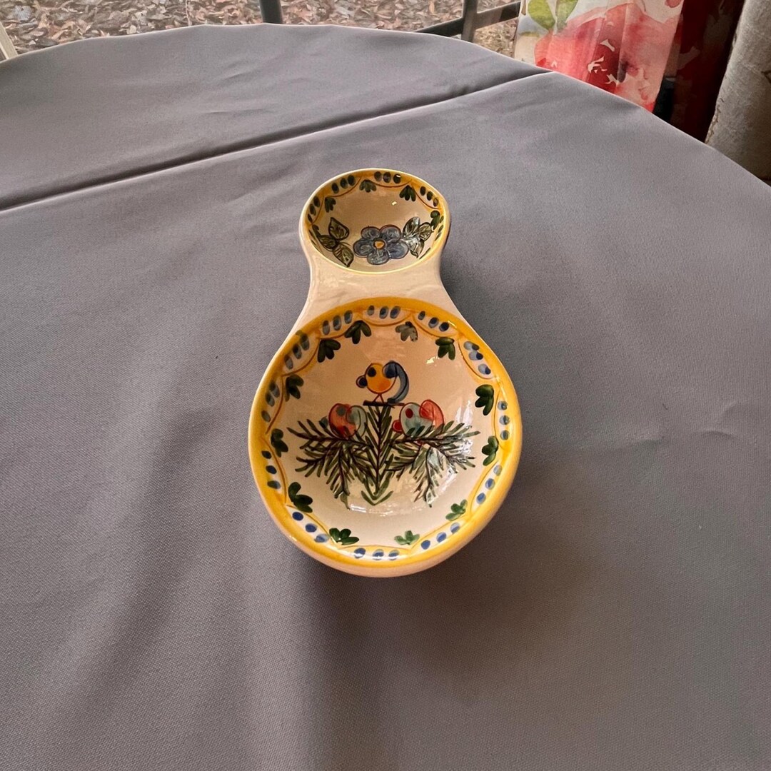 Vintage Daruta Italy Majolica Olive Dish • Hand Painted Tuscan Pottery ...