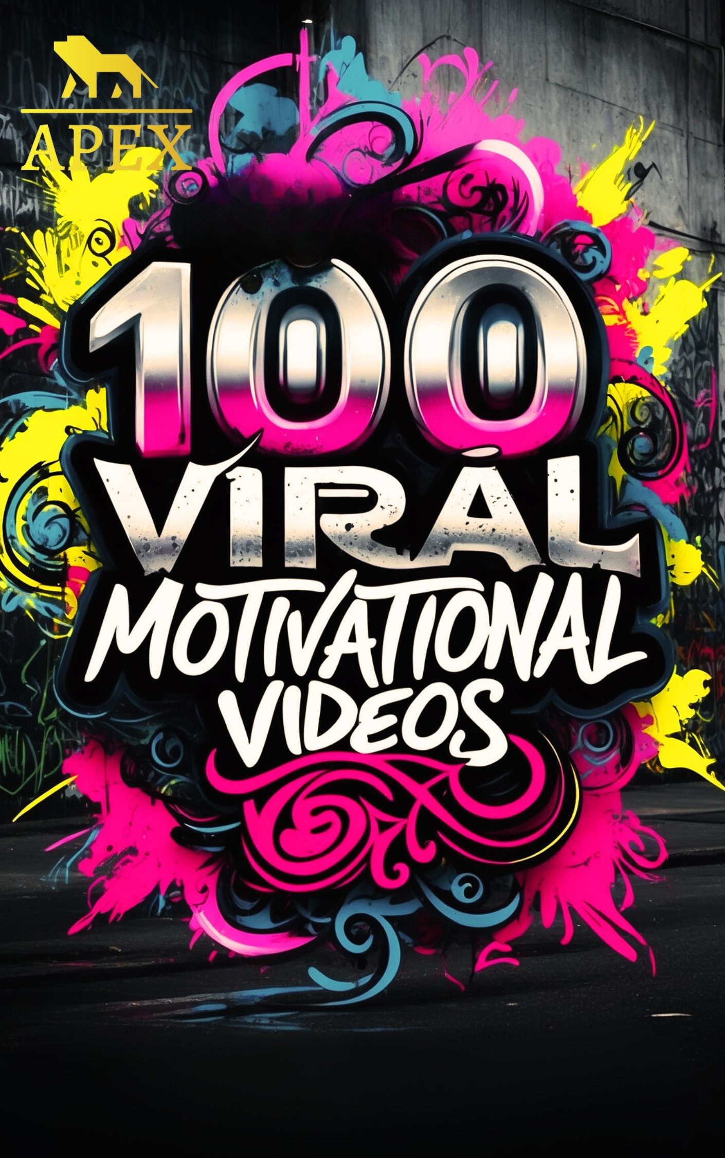 100 Viral Motivation Videos, Canva Editable Background (digital ...