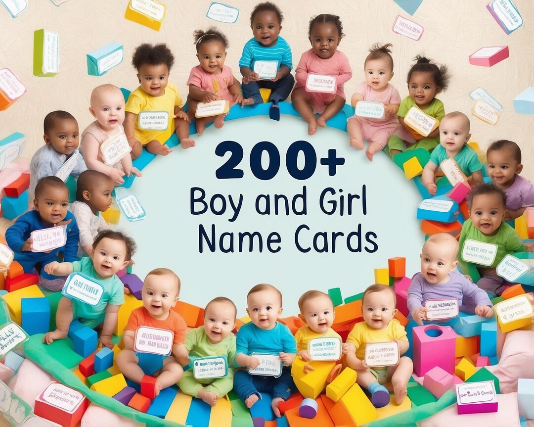 International Baby Name Cards-200 Unique Boy and Girl Names From 50 ...