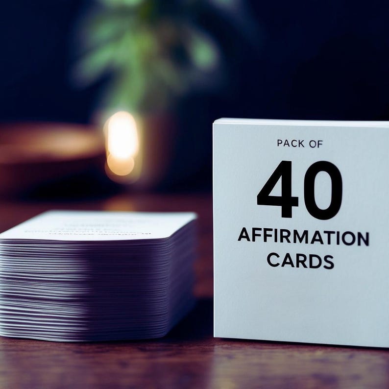 40 tarjetas de afirmaciones positivas, amor propio y motivación (mazo ...
