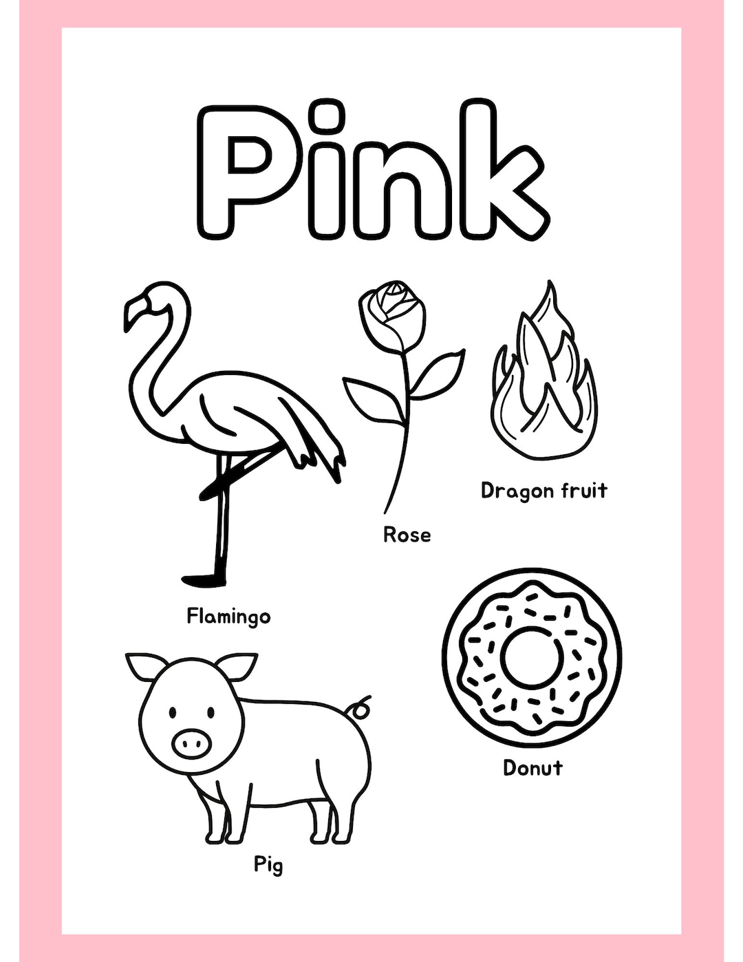 Kids Printable Coloring Sheets - Etsy