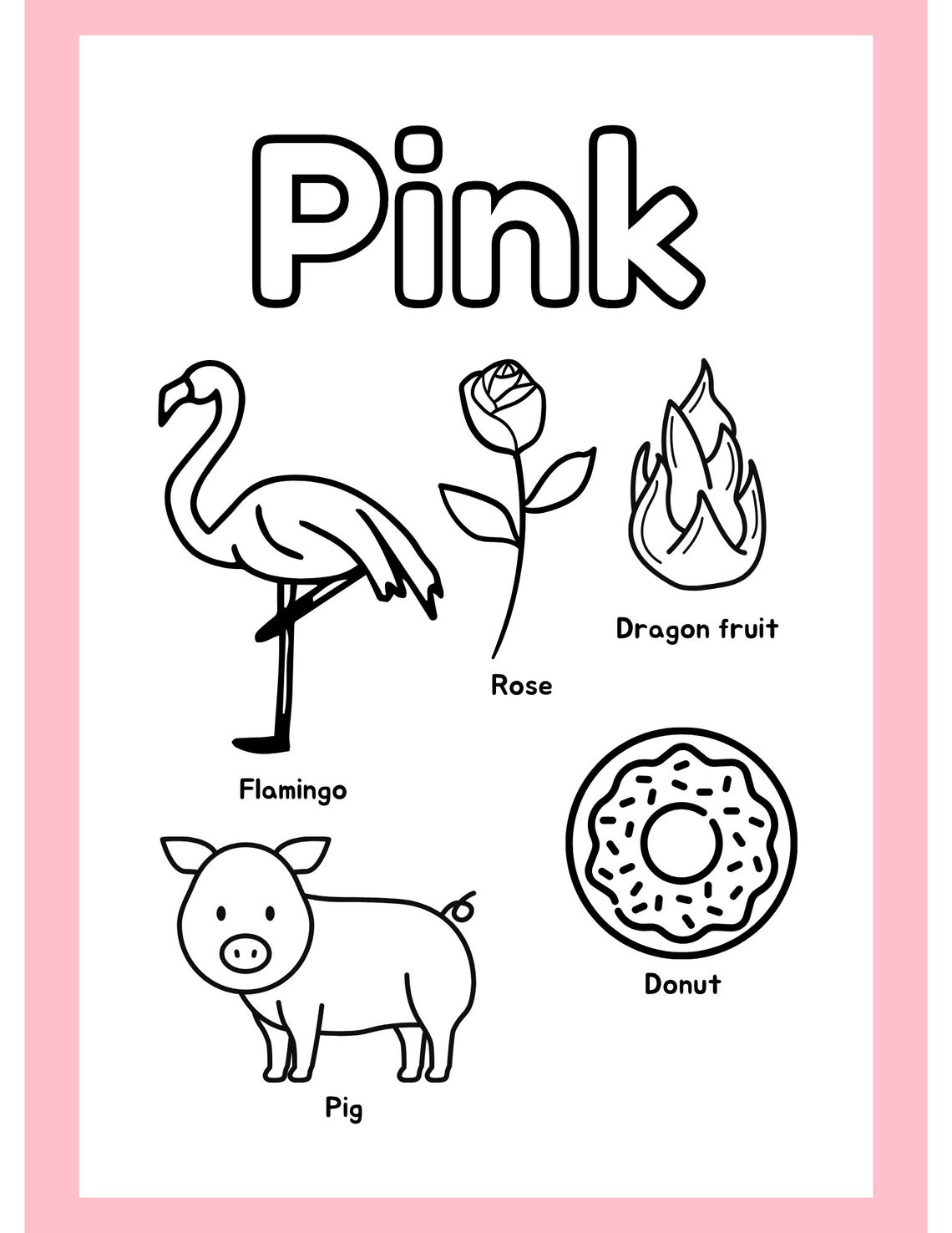 Kids Printable Coloring Sheets - Etsy