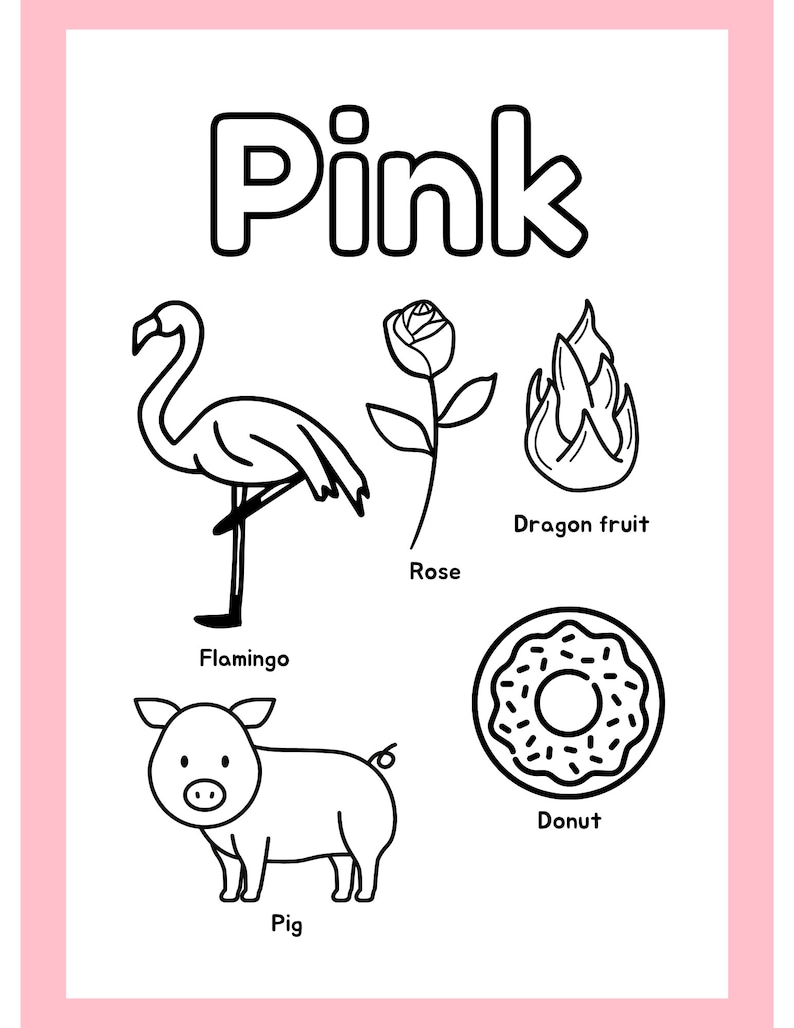 Kids Printable Coloring Sheets - Etsy
