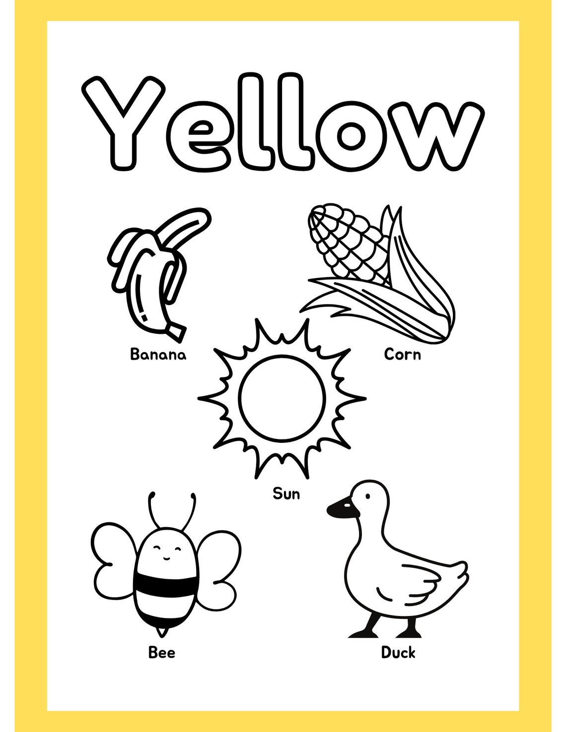 Kids Printable Coloring Sheets - Etsy