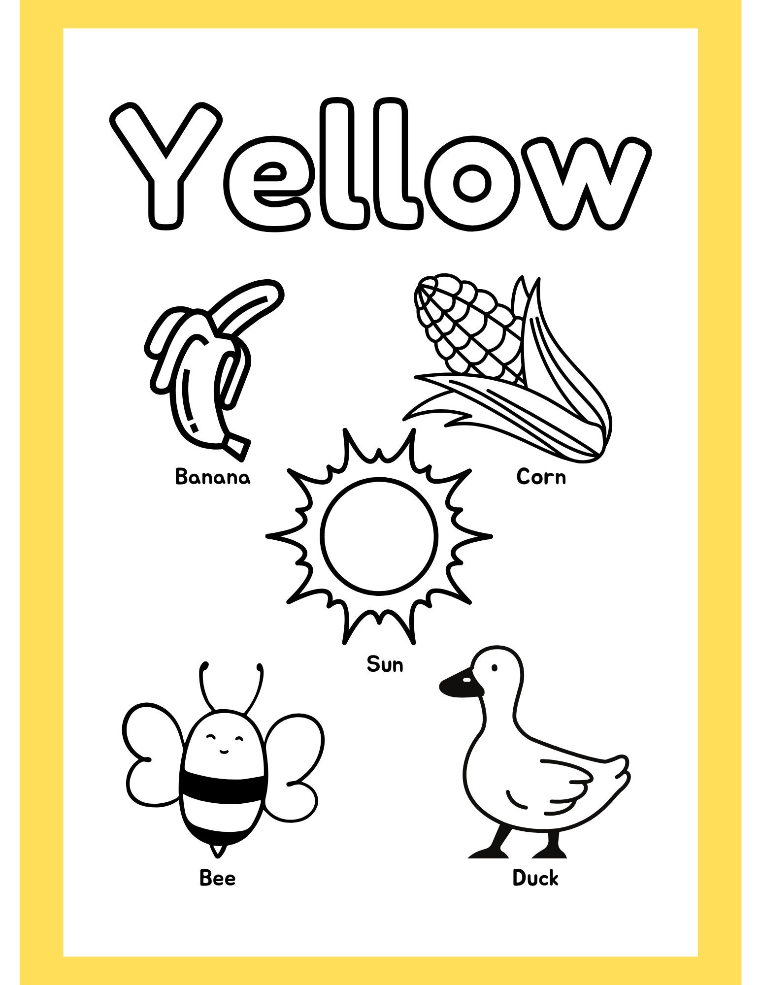 Kids Printable Coloring Sheets - Etsy