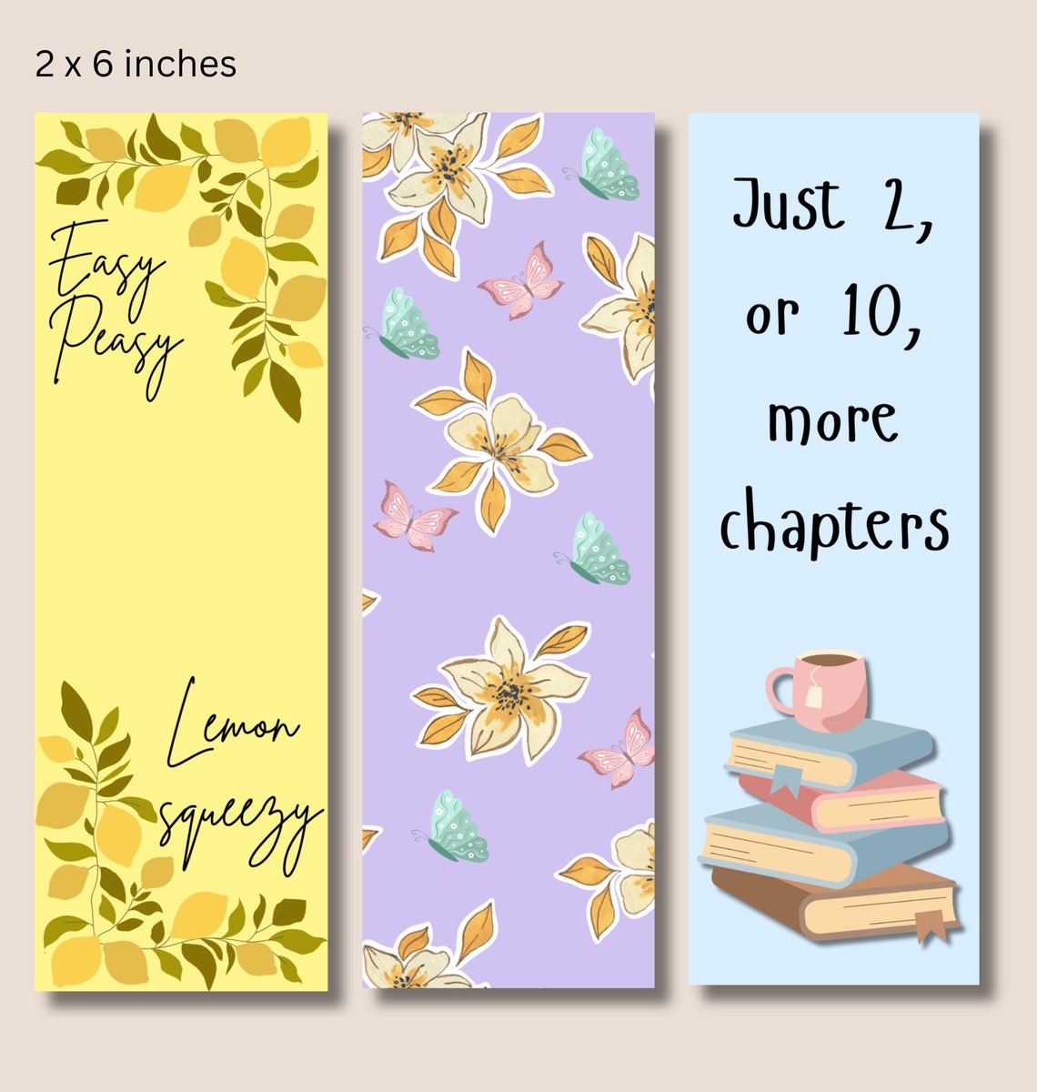 Pastel Bookmarks 9 Bundle Digital Print Flowers Hearts Feather ...