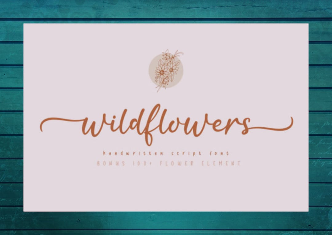 Wildflower Script Font Wedding Font, Modern Font, Handwritten Font ...