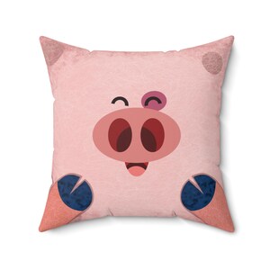 Piggy Pillow, Faux Suede Whimsical Home Accent, Kids Room/playroom ...