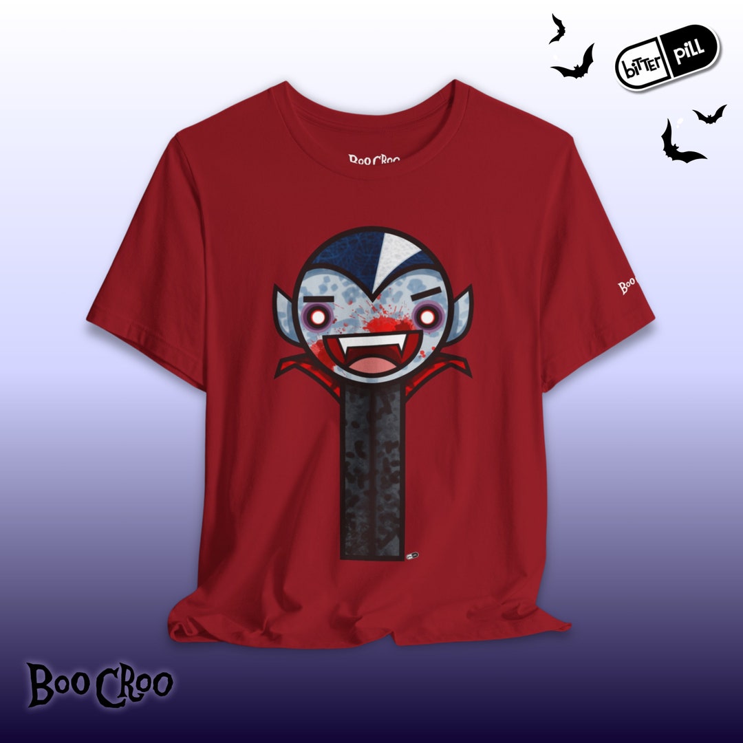 BOO CROO Cute Cartoon VAMPIRE Shirt Funny Dracula T-shirt Spooky ...