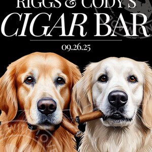 Custom Cigar Bar Sign | Pet Art | Wedding Signage | Event Decor - Etsy