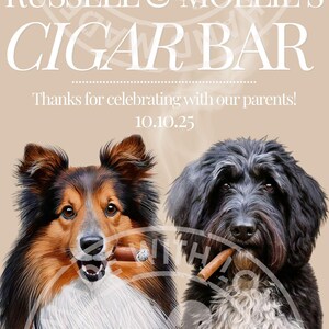 Custom Cigar Bar Sign | Pet Art | Wedding Signage | Event Decor - Etsy