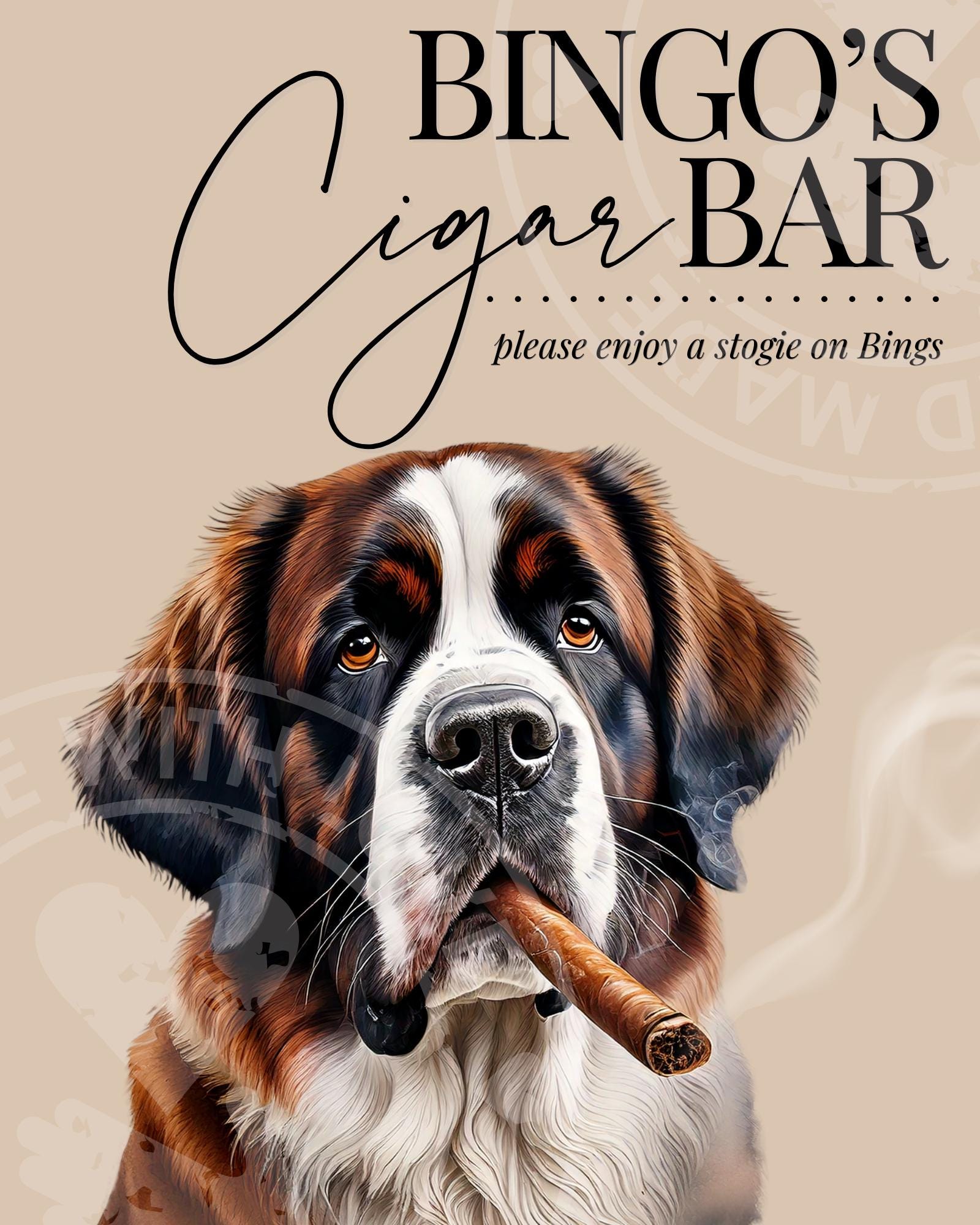 Custom Cigar Bar Sign | Pet Art | Wedding Signage | Event Decor - Etsy
