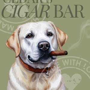 Custom Cigar Bar Sign | Pet Art | Wedding Signage | Event Decor - Etsy