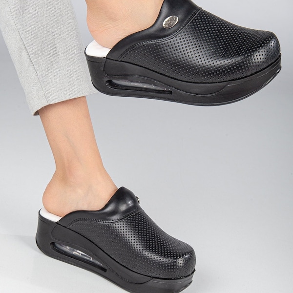 Orthopedic Woman Clogs,nurse Shoes,comfortable Slippers,nurse Gift,black Clogs,pattern Clogs ...