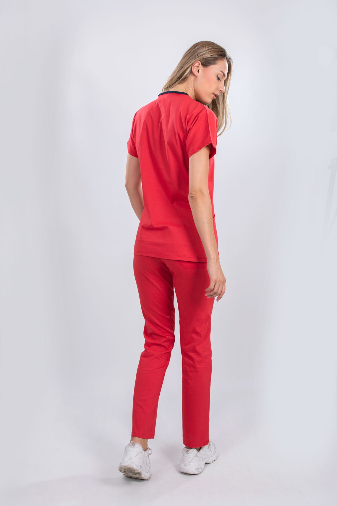 Flexible Woman Scrubs Set,nurse Dress,nursing Scrubs,cotton,hospital ...