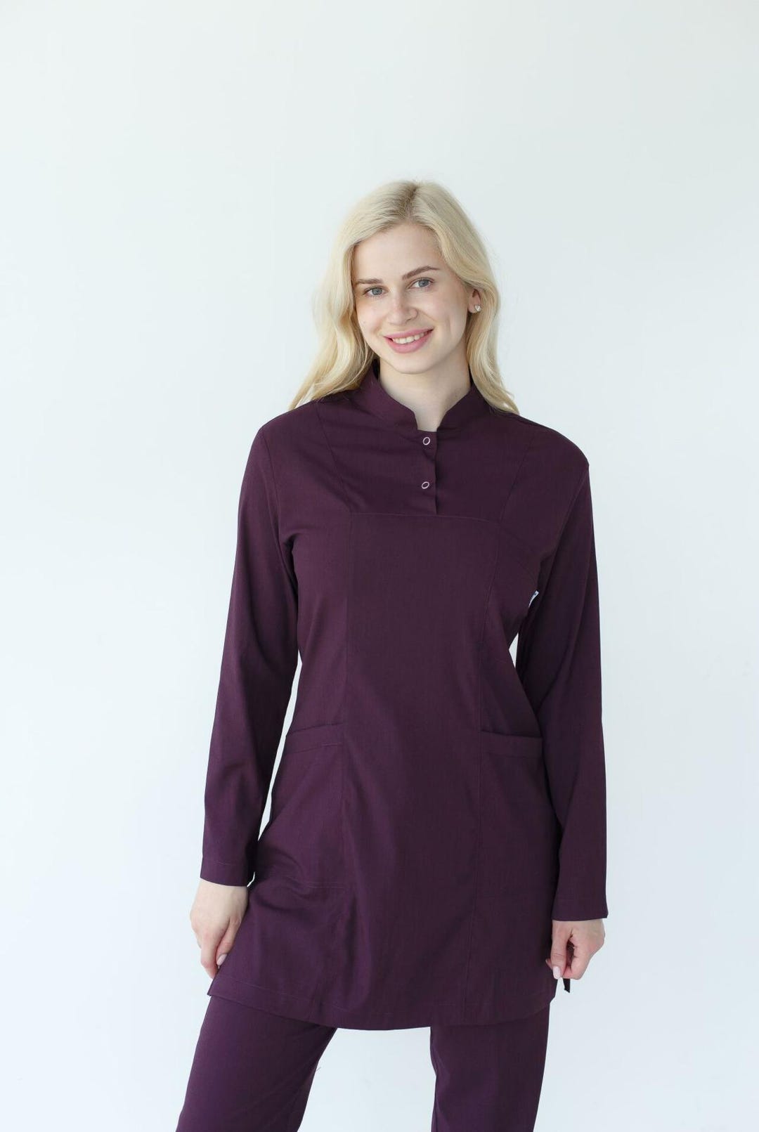 WOMEN Long Sleeve Scrubs Set,muslim Uniform,muslim Scrubs,cotton,lycra ...