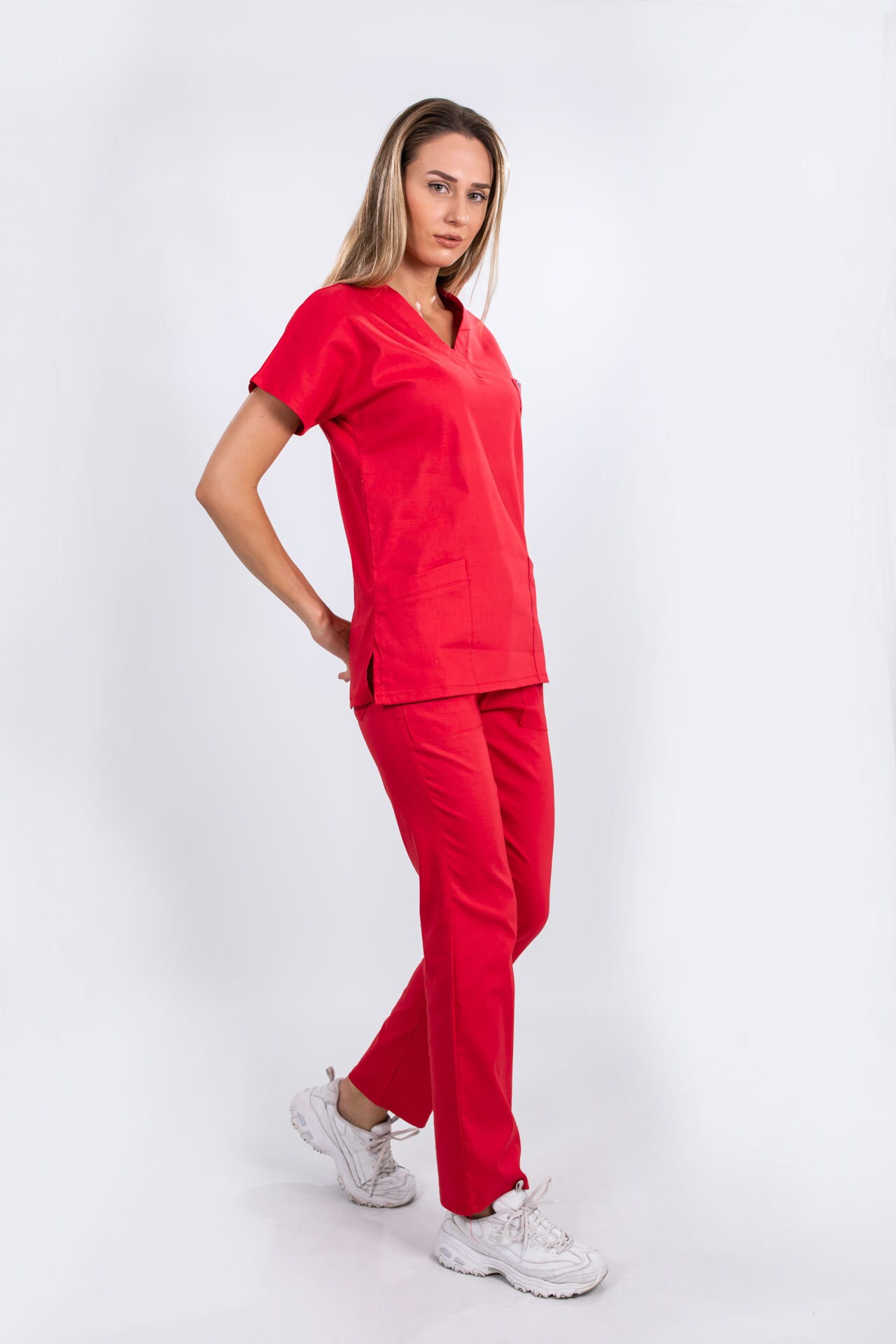 Flexible Woman Scrubs Set,nurse Dress,nursing Scrubs,cotton,hospital ...
