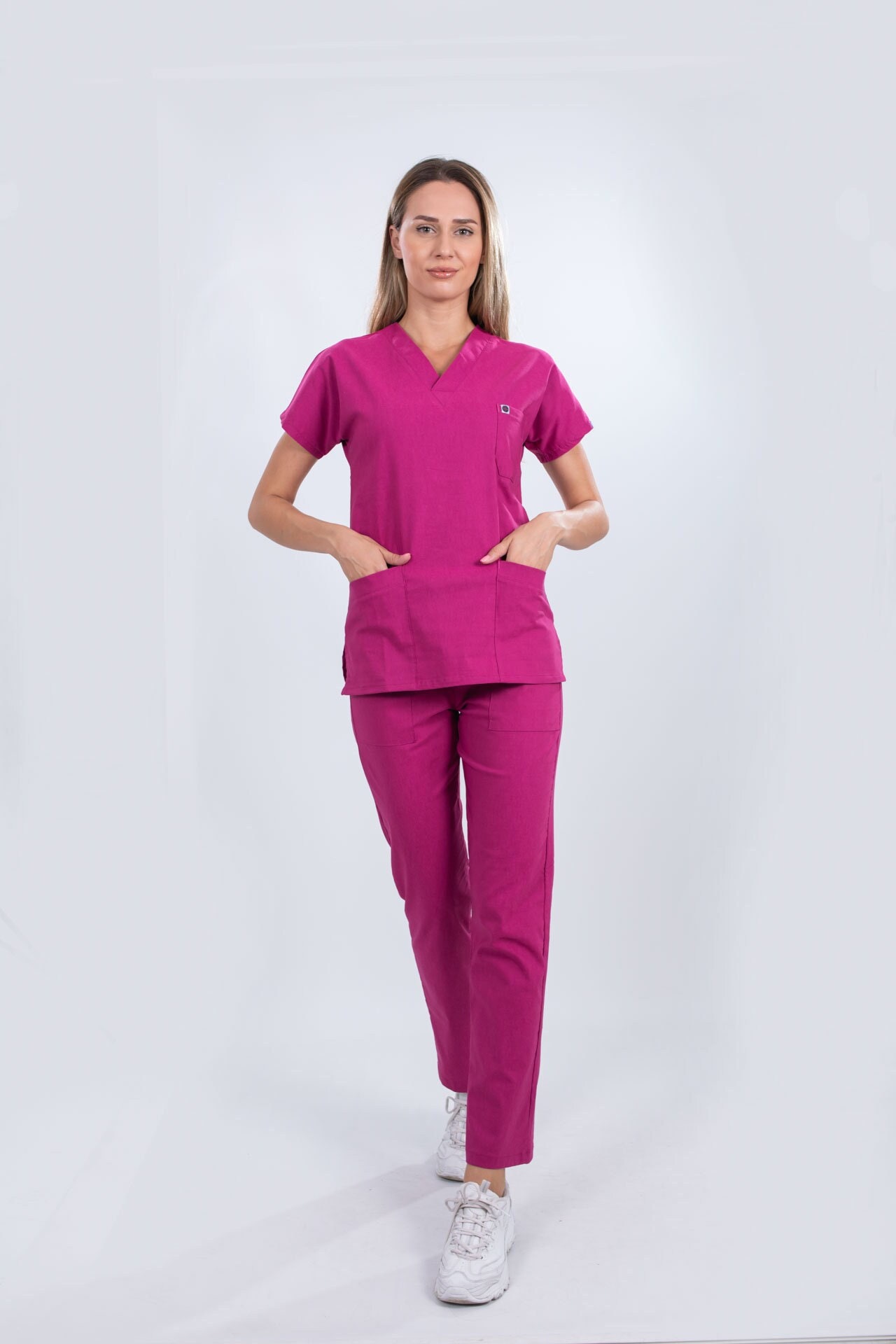 For Woman Scrubs Set,nurse Scrubs Et,nursing Scrubs Set,violet Colour ...