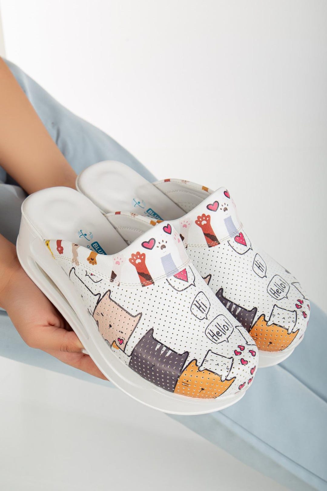 Medical Nurse Clogs,nursing Shoes,orthopedic Clogs,pattern Clogs,white ...