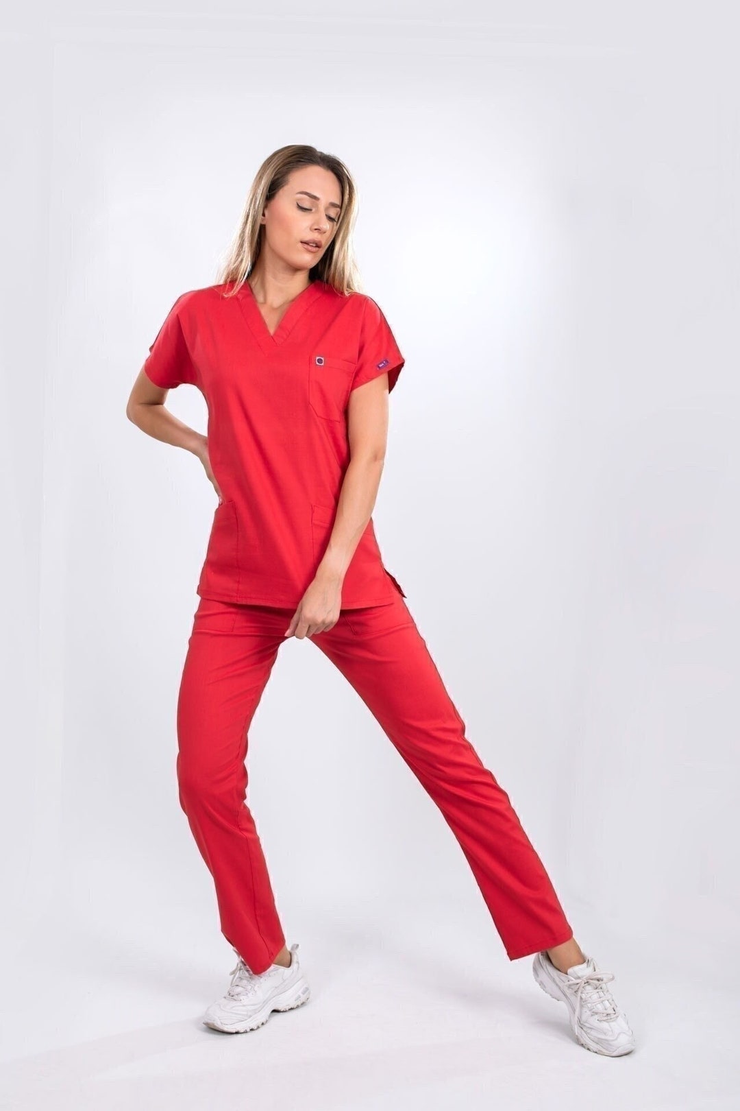 Flexible Woman Scrubs Set,nurse Dress,nursing Scrubs,cotton,hospital ...