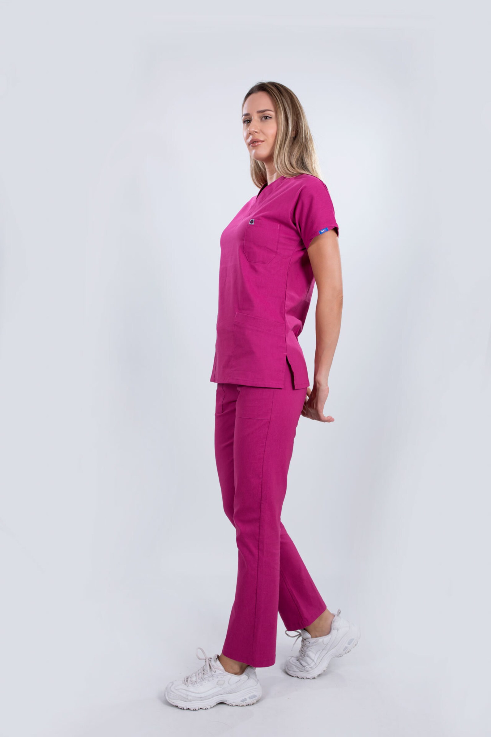 For Woman Scrubs Set,nurse Scrubs Et,nursing Scrubs Set,violet Colour ...